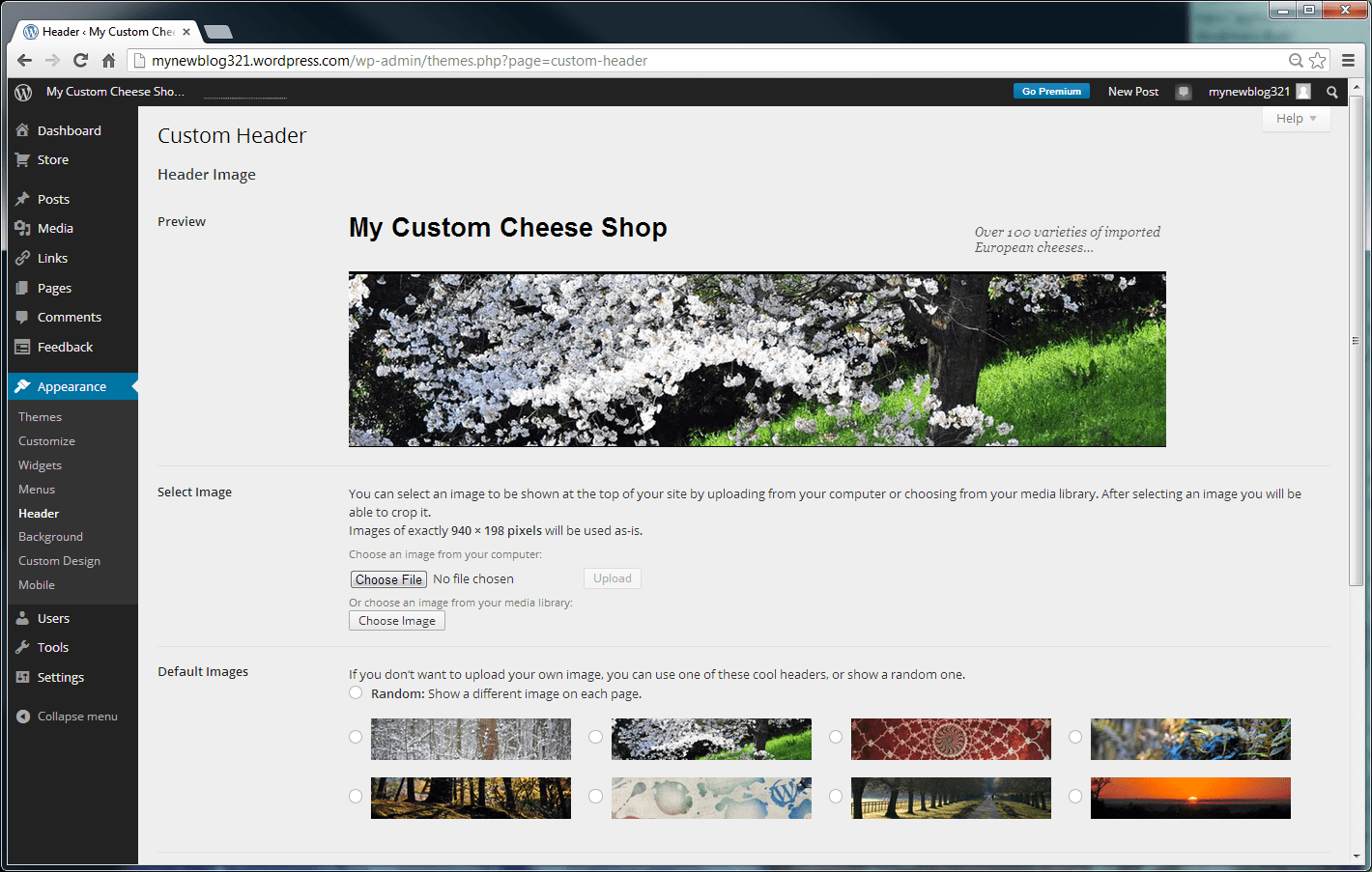 Wordpress Custom Header Electrical A2Z